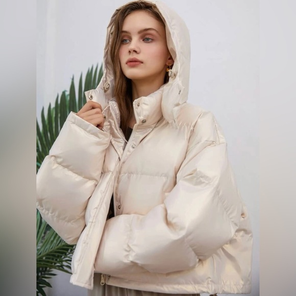 SHEIN | Jackets & Coats | Hooded Zip Up Puffer Coat | Poshmark